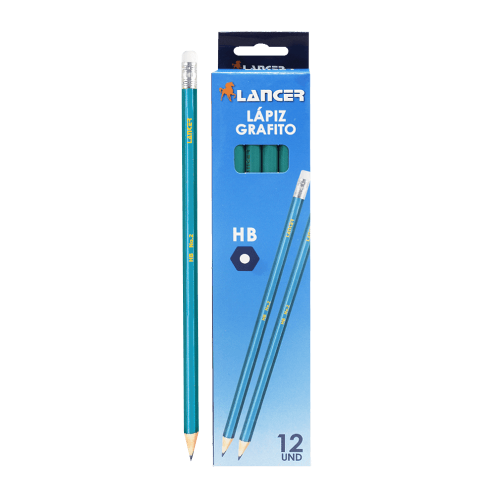 Lapiz Grafito HB Verde Caja x 12 unidades Lancer | Servigama